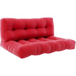 VICCO - Palettenkissen Set Flocken, Rot, 120 x 80 cm 2 Teile