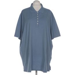 Ulla Popken Damen Poloshirt, blau, Gr. 54