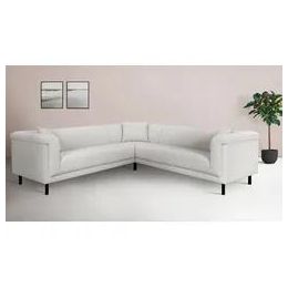 Ecksofa Inosign "AGNIA L-Form B/T/H: 244/244/71 cm" Sofas Gr. B/H/T: 244cm x 71,5cm x 244cm, Material, gleichschenklig, beige (creme) incl. Zierkissen, gleichschenklig, auch in Cord