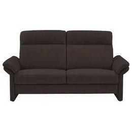 3-Sitzer Places of Style "Senise, Breite 202 cm" Sofas Gr. B/H/T: 202 cm x 109 cm x 96 cm, Luxus-Microfaser Lederoptik, braun (schoko) mit Armverstellung, Federkern