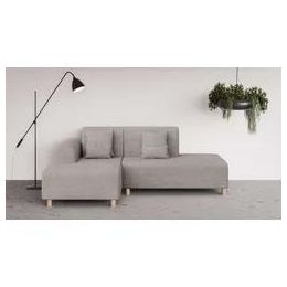 Ecksofa Inosign "Suyala" Sofas Gr. B/H/T: 258cm x 85cm x 168cm, Chenilleoptik, Recamiere links, ohne Hocker, grau (taupe) L-Form mit Hocker