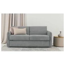 Schlafsofa Home Affaire "Bergamons" Sofas Gr. B/H/T: 169cm x 90cm x 97cm, Chenille, grau 2-Sitzer, mit Dauerschlaffunktion, inkl. Federkernmatratze, Lattenrost