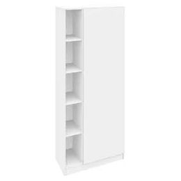 borchardt Möbel Aktenschrank BORCHARDT MÖBEL "Vaasa" Schränke Gr. B/H/T: 76cm x 185cm x 35cm,, weiß (weiß matt) moderner Mehrzweckschrank mit Push-to-Open-Funktion