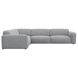 Ecksofa FLEXLUX "Lucera, super bequem durch hochwertigen Sitzaufbau mit Kaltschaum" Sofas Gr. B/H/T: 319cm x 73cm x 285cm, Chenille, Schenkel links, grau (sophisto grau) modern & anschmiegsam, L-Form, Designsofa