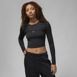 Jordan Sport 2-in-1-Langarm-Oberteil für Damen - Schwarz