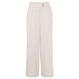 Lascana Bundfaltenhose beige Gr. 34 für Damen. Figurumspielend