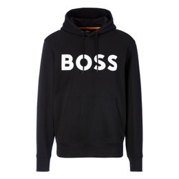 Kapuzensweatshirt BOSS Orange "Webasic_hood" Gr. L, schwarz (black001) Herren Sweatshirts mit Kängurutasche