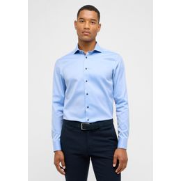 Langarmhemd Eterna "SLIM FIT" Gr. 39, Normalgrößen, blau Herren Hemden