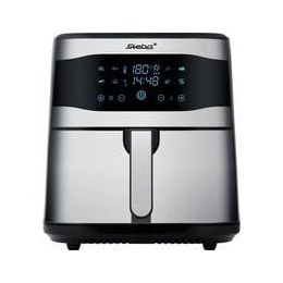 Steba Hei&szlig;luftfritteuse HF 8000 Family edelstahl/schwarz, 1.800 Watt, Korb 8 Liter
