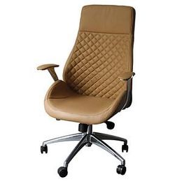 Neutral Bürostuhl Pantera high, 212601 Kunstleder beige, Gestell chrom