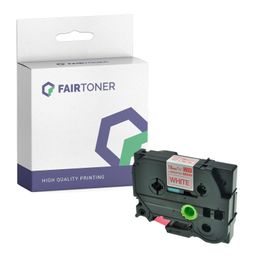 FairToner Kompatibel für Brother TZE-242 Schriftband 18mm/8m Rot auf Weiss