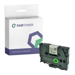 FairToner Kompatibel für Brother TZE-M921 Schriftband 9mm/8m Schwarz auf Matt Silber