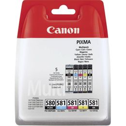 Original Canon Pixma TR 7650 (2078C005 / PGI-580/CLI-581) Druckerpatrone Schwarz,Schwarz,Cyan,Magenta,Gelb