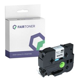 FairToner Kompatibel für Brother TZE-FX241 Schriftband 18mm/8m Schwarz auf Weiss