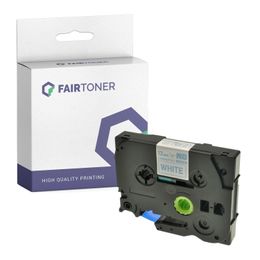 FairToner Kompatibel für Brother TZE-233 Schriftband 12mm/8m Blau auf Weiss