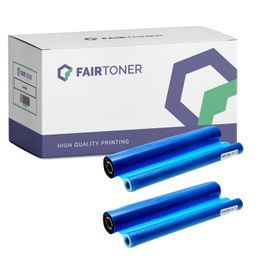 FairToner Kompatibel für Brother PC-74RF Thermo-Transfer-Rolle Schwarz