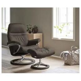 Relaxsessel stressless "Sunrise", braun (braun batick), B:79cm H:103cm T:73cm, Leder BATICK: BATICK ist ein leicht korrigiertes, durchgefärbtes und genarbtes Möbelleder, bei dem die meisten Unebenheiten und Spuren in der Regel entfernt wurden., Leder PALOMA: PALOMA ist ein durchgefärbtes Semianilin-Möbelleder mit natürlicher Narbung., ROHLEDER Stoff Q2 FARON: Ein fester zuverlässiger Bouclu00e9 mi