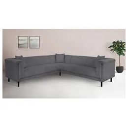 Ecksofa Inosign "AGNIA L-Form B/T/H: 244/244/71 cm" Sofas Gr. B/H/T: 244cm x 71,5cm x 244cm, Cord, gleichschenklig, grau incl. Zierkissen, gleichschenklig, auch in Cord