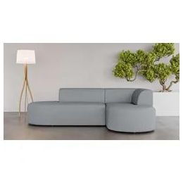 Ecksofa Andas "Ecksofa Tvinne mit Ottomane links oder rechts bestellbar" Sofas Gr. B/H/T: 260cm x 73cm x 170cm, Struktur, Ottomane rechts, grau L-Form, mit Wellenunterfederung, BxTxH 260x170x73 cm