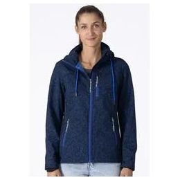 Softshelljacke DEPROC ACTIVE "SUN PEAK II WOMEN" Gr. 40 (M), blau (navy) Damen Jacken mit abnehmbarer Kapuze