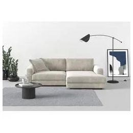 Ecksofa Trendmanufaktur "Bourbon" Sofas Gr. B/H/T: 250cm x 84cm x 176cm, Breitcord, mega-Recamiere rechts, beige (sand) mit extra hohem Sitzkomfort, auch in Cord erhältlich