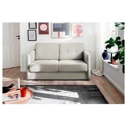 Schlafsofa Inosign "Milano" Sofas Gr. B/H/T: 147cm x 89cm x 87cm, Struktur fein, 2-Sitzer mit zwei einzeln ausziehbaren Liegefunktionen, grau (taupe) zwei einzeln ausziehbare Liegefunktionen