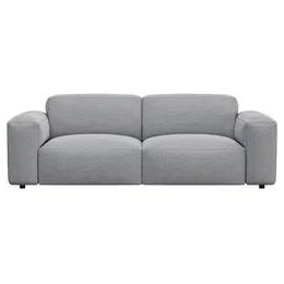 2,5-Sitzer FLEXLUX "Lucera Sofa, super bequem durch hochwertigen Sitzaufbau mit Kaltschaum" Sofas Gr. B/H/T: 219cm x 73cm x 102cm, Chenille, grau (sophisto grau) modern & anschmiegsam, Designsofa