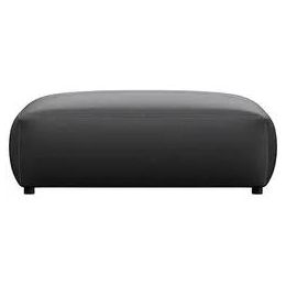 Pouf FLEXLUX "Lucera", schwarz (deep schwarz), B:104cm H:41cm T:82cm, Kunststoff, Poufs, modern & anschmiegsam, Kaltschaum, Stahl-Wellenunterfederung