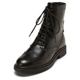 Marc O'Polo Stiefelette MARC O'POLO "im Brogue-Style mit Innenzipper" Gr. 38, schwarz Damen Schuhe