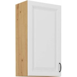 K&uuml;chen-Preisbombe H&auml;ngeschrank 50-90 cm Stilo Weiss + Eiche Artisan K&uuml;chenzeile K&uuml;chenblock K&uuml;che