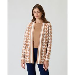 Helena Vera Longcardigan mit Hahnentritt-Muster