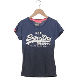 Superdry Damen T-Shirt, blau, Gr. 36