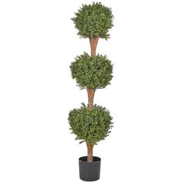 Beliani - Künstliche Topfpflanze Buxus Kugelbaum Grün Kunststoff Blätter Material Massivholz Stamm 154 cm Dekorative Indoor Outdoor Garten Accessoire