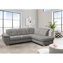 Ecksofa Alina "Karima", grau (steingrau gdu 9), B:277cm H:98cm T:219cm, Microfaser GDU (100% Polyester), Sofas, Ecksofa, inkl. R&uuml;ckenlehnenverstellung, wahlweise mit Bettfunktion und Stauraum