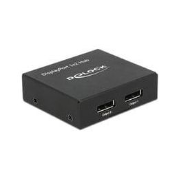 Delock DisplayPort Splitter 1.2 > 2x DisplayPort 4K schwarz