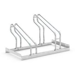 Bügelparker WSM, 1-seitig, für Reifen bis B 55 mm, B 700 x T 538 x H 415 mm, Stahl feuerverzinkt, 2 Einstellplätze, zerlegt