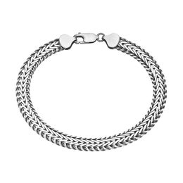 Armband Giorgio Martello MILANO "Geflochtene Fantasiekette, massiv, Silber 925" Gr. 23 cm, Silber 925 (Sterlingsilber), silberfarben (silber) Damen Armbänder