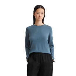 Marc O'Polo Strickpullover MARC O'POLO "aus feiner Merinowolle" Gr. S, blau Damen Pullover