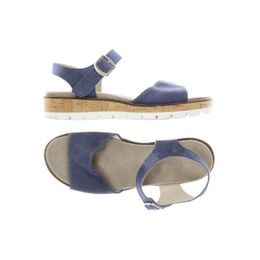 La Shoe Damen Sandale, blau, Gr. 38