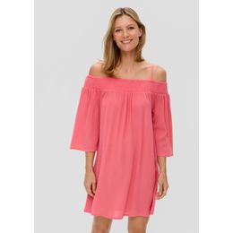 s.Oliver - Schulterfreies Strandkleid aus Viskose, Damen, Rosa, Größe 34