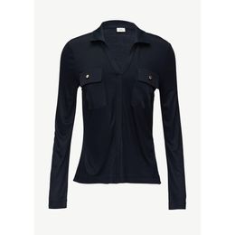 s.Oliver - Longsleeve aus Viskose, Damen, blau, Größe 40