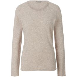 Rundhals-Pullover aus 100% Kaschmir include beige