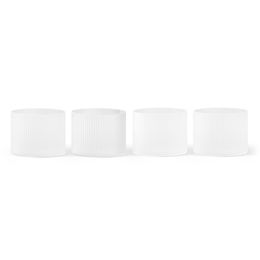 ferm LIVING - Ripple Trinkglas low, frosted (4er-Set)