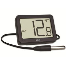 TFA Innen-/Au&szlig;enthermometer 30.1066.01, Au&szlig;ensensor mit Kabel, digital
