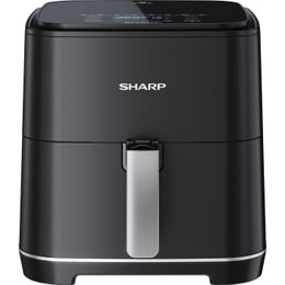 Sharp Hei&szlig;luftfritteuse AF-GS552AE-B, schwarz, 5,5 L, 1650 W