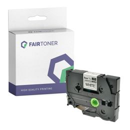 FairToner Kompatibel für Brother P-Touch Cube Pro (TZE-211) Schriftband 6mm/8m Schwarz auf Weiss