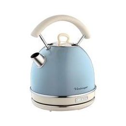 Ariete Vintage Wasserkocher Blue, rund hellblau, 2.000 Watt, 1,7 Liter