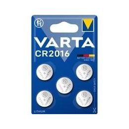 Varta LITHIUM Coin CR2016, Batterie 5 St&uuml;ck, CR2016