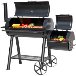 Smoker El Fuego "Buffalo" Grills Gr. B/H/T: 155 cm x 132 cm x 78 cm, schwarz BxTxH: 155x78x132 cm