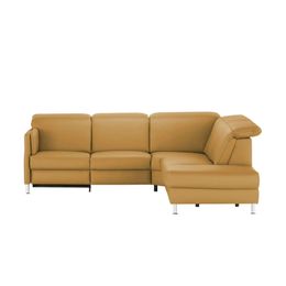 meinSofa Leder-Ecksofa Leon ¦ gelb ¦ Maße (cm): B: 259 H: 83 T: 236